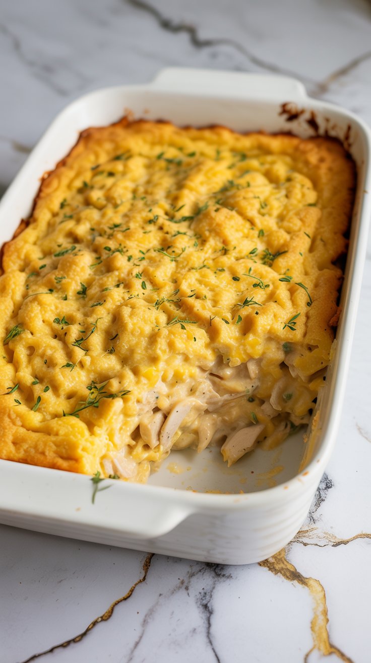 Chicken Cornbread Casserole - dinnerendeavor.com