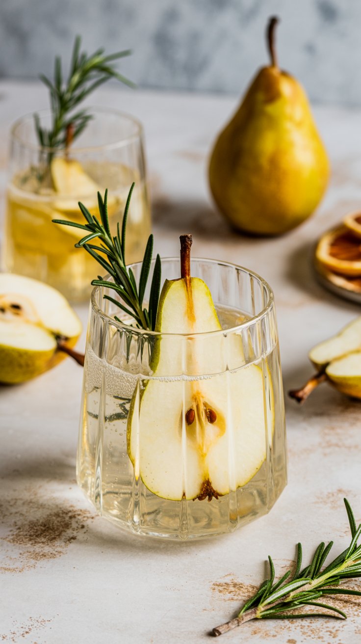 Maple Pear Sparkler (Mocktail) - dinnerendeavor.com