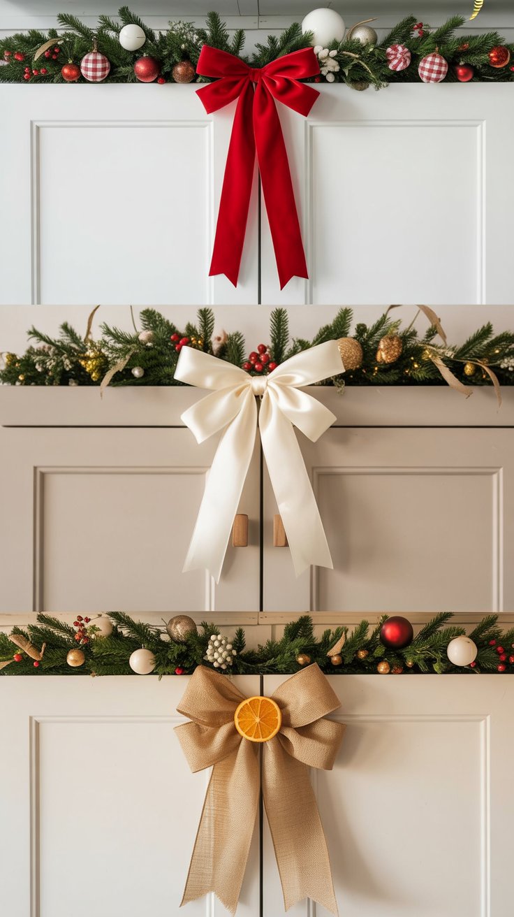 Christmas Bows on Kitchen Cabinets: Easy, Stylish & Totally ...